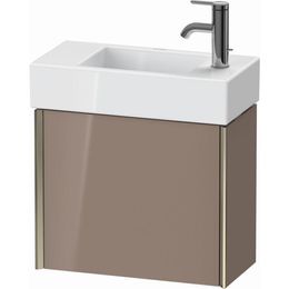 Duravit XViu Waschtisch-Unterschrank XV4232LB186 48,4x39,7x23,4 cm, links, cappucino hochglanz, 1 T&uuml;r, champagner matt