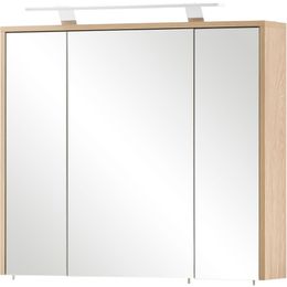 Spiegelschrank Schildmeyer, B:83,3cm H:77,3cm T:16,1cm, braun, FSC-zertifizierter Holzwerkstoff, Badezimmer, Schr&auml;nke, "Mali, Breite 83 cm", Mit