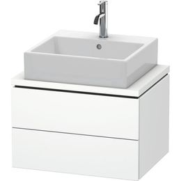 Duravit L-Cube Waschtisch-Unterschrank LC580501818 62 x 47,7 cm, wei&szlig; matt, f&uuml;r Konsole, 2 Schubk&auml;sten