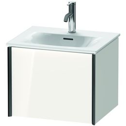 Duravit XViu Waschtisch-Unterschrank XV40310B222 51x42x39,7cm, 1 Auszug, schwarz matt, wei&szlig; hochglanz