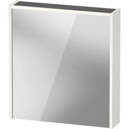 Duravit D-Code Spiegelschrank DC7105L18180000 650x700 mm, Wei&szlig; Matt, mit Beleuchtung und Steckdose F