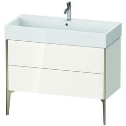 Duravit XViu Waschtisch-Unterschrank XV45370B122 98,4 x 49,3 x 45,4 cm, wei&szlig; hochglanz, 2 Ausz&uuml;ge, champagner matt