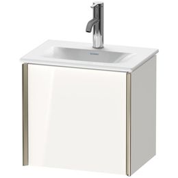 Duravit XViu Waschtisch-Unterschrank XV4030RB122 43x31x39,7cm, 1 T&uuml;r, champagner matt, T&uuml;r rechts, wei&szlig; hochglanz