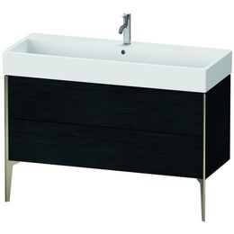 Duravit XViu Waschtisch-Unterschrank XV45380B116 118,4 x 49,3 x 45,4 cm, Eiche schwarz, 2 Ausz&uuml;ge, champagner matt