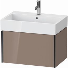 Duravit XViu Waschtisch-Unterschrank XV42350B286 68,4 x 39,7 x 45,4 cm, cappucino hochglanz, 1 Auszug, schwarz matt
