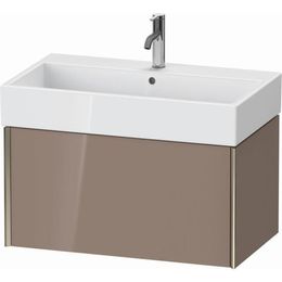 Duravit XViu Waschtisch-Unterschrank XV42360B186 78,4 x 39,7 x 45,4 cm, cappucino hochglanz, 1 Auszug, champagner matt