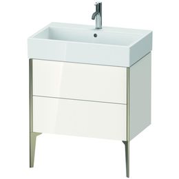 Duravit XViu Waschtisch-Unterschrank XV45350B122 68,4 x 49,3 x 45,4 cm, wei&szlig; hochglanz, 2 Ausz&uuml;ge, champagner matt