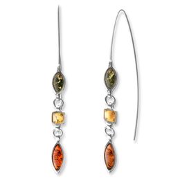 OSTSEE-SCHMUCK Damen Paar Ohrh&auml;nger "- Ribba - Silber 925/000 - Bernstein", Silber 925 (Sterlingsilber), silber, Silber 925 (Sterlingsilber), Ohrringe