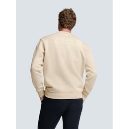 NO EXCESS Herren Sweater "NO EXCESS Pullover mit R&uuml;ckenaufdruck", beige, Gr. M, 50% Polyester, 50% Baumwolle, Sweatshirts