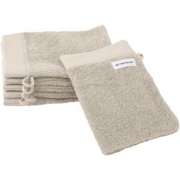 Waschhandschuh Tom Tailor HOME, B:16cm L:21cm, beige, Frottier, Frottier, Handt&uuml;cher, "Waschhandschuh COLOR BATH"