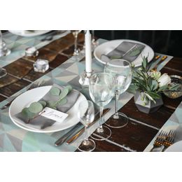 Platzset Adam, blau, Obermaterial: 100% Baumwolle, Platzsets, "Tischset Bio Bel", Made in Germany, f&uuml;r 6 Personen