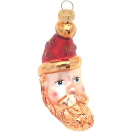 Christbaumschmuck "Santa Mond, Multicolor, 10cm", B:5cm H:12cm T:7cm, rot, KREBS GLAS LAUSCHA, Weihnachtsbaumschmuck, Christbaumschmuck, Glas,