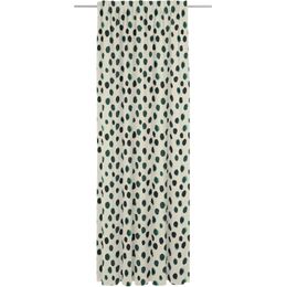 Vorhang Adam, B:142cm H:255cm, gr&uuml;n, Jacquard, Baumwolle, Leinen, Wohnzimmer, Gardinen, "Dots", aus Leinen und Bio-Baumwolle