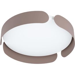 Eglo Deckenleuchte "VALCASOTTO", Ø 37 H: 7,5cm, 1 Stk., braun, Wohnzimmer, Leuchten, Deckenlampe, Wohnzimmerlampe, LED Schlafzimmerlampe, Lampe Decke