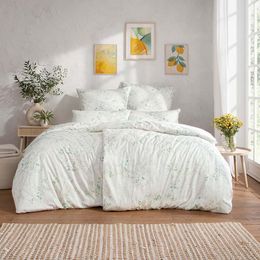 Bettw&auml;sche Estella, gr&uuml;n, Mako-Satin, Obermaterial: 100% Baumwolle, Bettw&auml;sche, "Svenja"