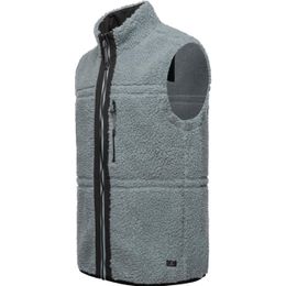 Ragwear Herren Pl&uuml;schweste "Noory Vest", grau, Gr. M, Pl&uuml;sch, Obermaterial: 100% Polyester; Innenfutter: 100% Polyester, Westen, Herren Basic