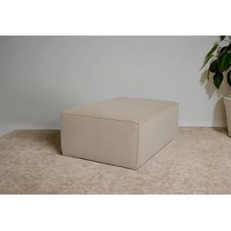 Polsterhocker OTTO HOME, B:103cm H:41cm T:69cm, beige, 100% Polyester, Hocker, "Clayton", in einem trendigen Cord-Bezug