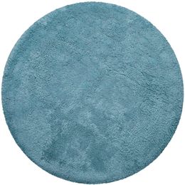 Badematte, H:20mm, blau, WECON HOME BASICS, Baumwolle, Badematten, "Ole WB-2721", 100% Baumwollflor, waschbar, einfarbig, Badezimmerteppich