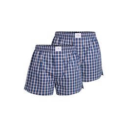 Tom Tailor Herren Webboxer "Web-Boxershorts 2er Pack", Gr. XXL, blau, Obermaterial: 100% Baumwolle CO., Unterhosen