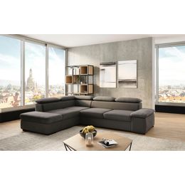 Sit & More Ecksofa SIT & MORE, B:272cm H:73cm T:226cm, braun, 100% Polyester, Wohnzimmer, Sofas, "Alcudia L-Form", mit Armteilverstellung, optional