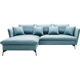 Ecksofa OTTO HOME, B:258cm H:91cm, blau, 100% Polyester;PU-Schaum und Nosag-Federung.;Federung Ottoman : 12 x Feder Type B 1650mm;Ferderung 2 Sitzer:
