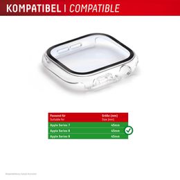 Displex Displayschutzglas "Smartwatch Glass All-In-One Protector Full Body", B:9cm H:1,4cm T:13,5mm, transparent, Displayfolien, Displayschutzfolie,
