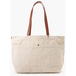Levi's LEVI'S Damen Shopper "WOMEN'S HERITAGE TOTE-ALL", beige, Baumwolle, Canvas, Taschen