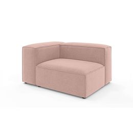 Sofa-Eckelement OTTO HOME, B:130cm H:72cm T:100cm, rot, 100% Polyester, Polsterelemente, "HAILY Sessel mit Armlehne links/rechts, Maße B/T/H: