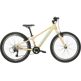 KROSS Kinderfahrrad "Kinder-MTB Level Jr 1.0", 30cm, 24 Zoll (60,96cm) hinten: 24 Zoll (60,96cm), beige, Fahrr&auml;der