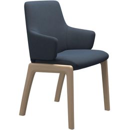 Polsterstuhl stressless, B:58cm H:92cm T:59cm, blau, Microfaser DINAMICA (88% Polyester, 12% Polyurethan), Esszimmer, St&uuml;hle, "Laurel", Low Back mit