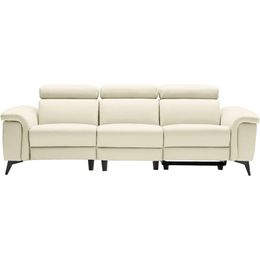 3-Sitzer Home Affaire, B:228cm H:78cm T:103cm, weiß, Samtoptik (100% Polyester); Struktur (100% Polyester), Sofas, "Marita", mit elektrischer