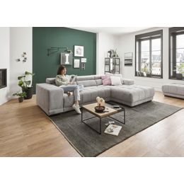 Ecksofa DIE PLANBAR, B:303cm H:75cm T:190cm, grau, 88% Polyester; 12% Polyamid, Wohnzimmer, Sofas, "MP-IN15053 L-Form schmaler Schenkel", mit