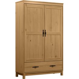 Kleiderschrank Home Affaire, B:96cm H:155cm T:38cm, gelb, Massivholz, Kinderzimmer, Schränke, "Sandnes Kieferschrank Schlafzimmer Schrank TOPSELLER