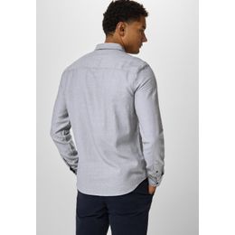 Street One MEN Herren Langarmhemd, grau, Gr. XXL, unifarben, Web, 100% Baumwolle, Hemden, aus reiner Baumwolle