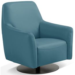 Sessel Egoitaliano, B:77cm H:88cm T:85cm, blau, Wohnzimmer, Sessel, "Felicity Drehsessel mit Wippfunktion, kompakt und bequem, Loungesessel",