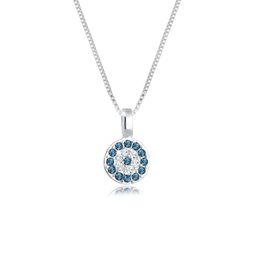 Elli Damen Collierkettchen "Evil Eye Basic 925 Silber, mit Kristallen von Swarovski", 40,mit Steinen, Silber 925 (Sterlingsilber), L: 40, silber,