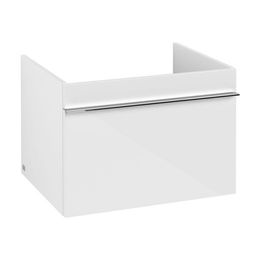 Villeroy & Boch Villeroy und Boch Venticello Waschtisch-Unterschrank A93301DH 60,3 x 42 x 50,2 cm, Griff Chrom, Glossy White