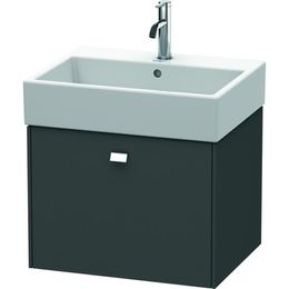 Duravit Brioso Waschtischunterbau BR405301049 584x459mm, Graphit Matt, 1 Auszug, Griff Chrom