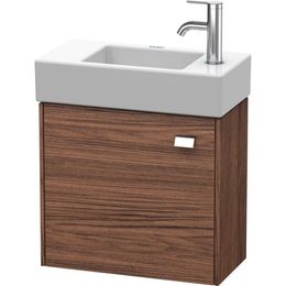Duravit Brioso Waschtischunterbau BR4051L1021 484x239mm, Nussbaum Dunkel/Chrom, T&uuml;r links