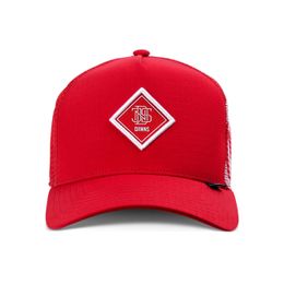 Djinns Damen Trucker Cap "Djinns HFT Cap Big RipStop"rot, 80% Polyester, 20% Baumwolle, Caps