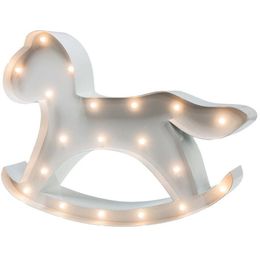 MARQUEE LIGHTS LED Dekolicht "Hobbyhorse", 19, H: 22cm, 1 Stk., weiß, Leuchten, Wandlampe, Tischlampe Schaukelpferd 19 Leuchtmittel - 31x22 cm