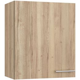 H&auml;ngeschrank Optifit, B:60cm H:70,4cm T:34,6cm, braun, Holzwerkstoff, K&uuml;che, Schr&auml;nke, "Lilly", Breite 60 cm, 1 T&uuml;r, 2 Einlegeb&ouml;den