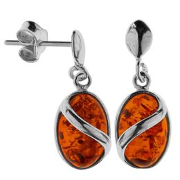 OSTSEE-SCHMUCK Damen Paar Ohrh&auml;nger "- Birga - Silber 925/000 - Bernstein", Silber 925 (Sterlingsilber), silber, Silber 925 (Sterlingsilber), Ohrringe