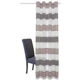 Vorhang Home Wohnideen, B:140cm H:245cm, grau, Polyester, Wohnzimmer, Gardinen, "DARIAH", HxB: 245x140, blickdicht