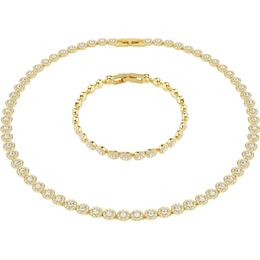Swarovski Damen Ketten und Armband Set "Multipack Schmuck Geschenk Una Angelic", gold, Metall, Schmuck_Sets, mit Swarovski Kristall