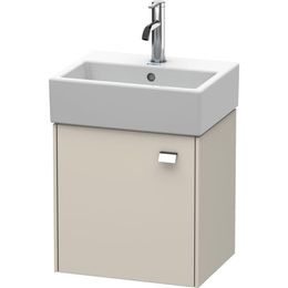 Duravit Brioso Waschtischunterbau BR4050L1091 434x339mm, Taupe, T&uuml;r links, Griff Chrom