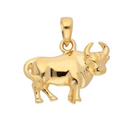 Adelia´s ADELIA ́S Damen Kettenanhänger "Damen Gold Schmuck 585 Gold Sternzeichen Anhänger Stier", Stier, Gold, gold, Gold, Schmuckanhänger, Goldschmuck für