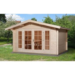 Gartenhaus Weka, beige, Massivholz, Gartenh&auml;user, "Weekendhaus 137 Gr.2, 45 mm, natur"