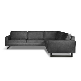 Ecksofa Home Affaire, B:290cm H:85cm T:250cmdunkelgrau, 100% Polyester, Wohnzimmer, Sofas, "Pinto, XXL, 250/290 cm, langer Schenkel, Ottomane", Cord,