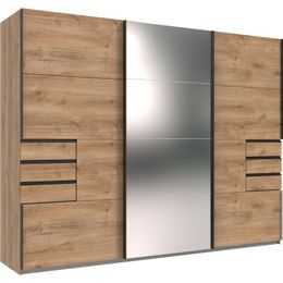 Schwebet&uuml;renschrank wimex, B:270cm H:208cm T:64cm, schwarz, Spanplatte, Schr&auml;nke, "Saigon", mit Spiegelt&uuml;r, 3 T&uuml;ren, 270cm breit